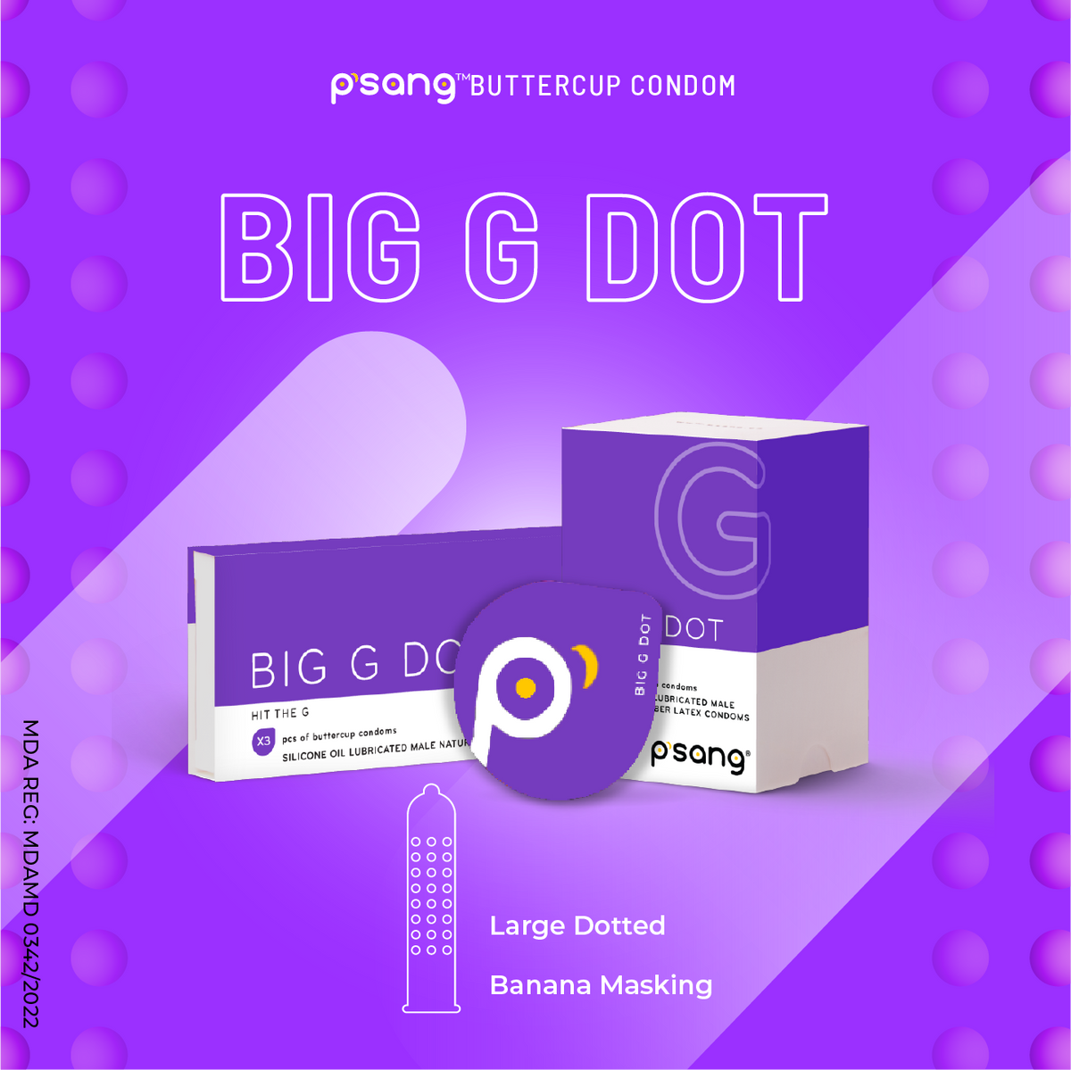 P'sang Big G Dot (3pcs/12pcs condoms) – P'sang - New Generation Condom
